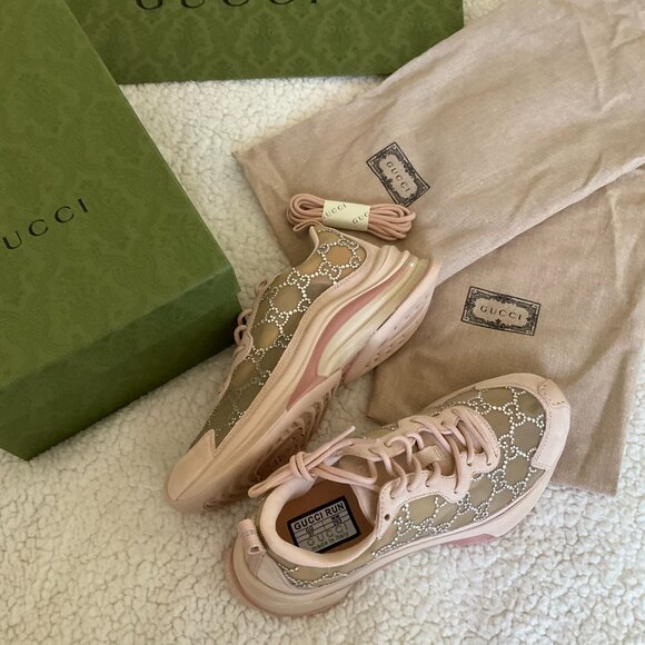 Gucci | Shoes | Gucci Gg Crystal Mesh Running Sneakers Gucci | Poshmark